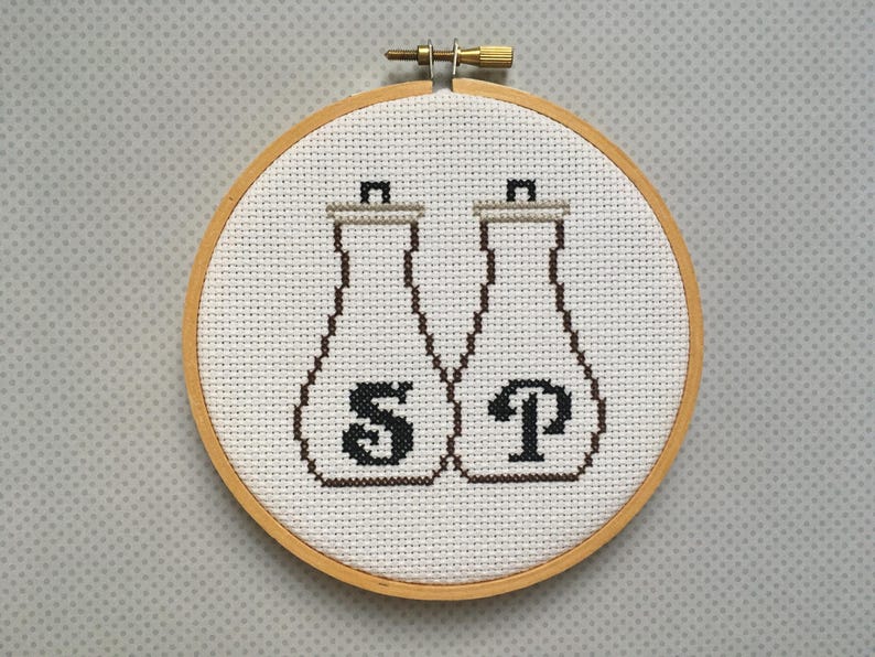Salt & Pepper Shakers Cross Stitch Pattern, Instant Digital Download ...