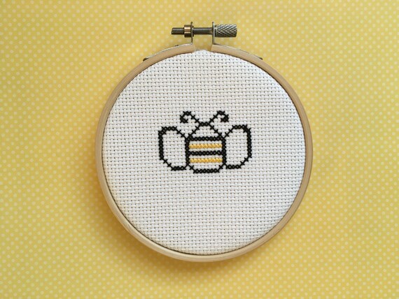 Wee Bee Mini Cross Stitch Pattern Instant Digital Download - Etsy