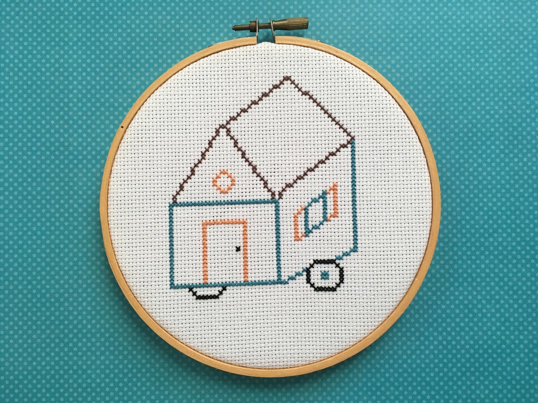 Tiny Home on Wheels Cross Stitch Pattern Instant Digital Download PDF ...