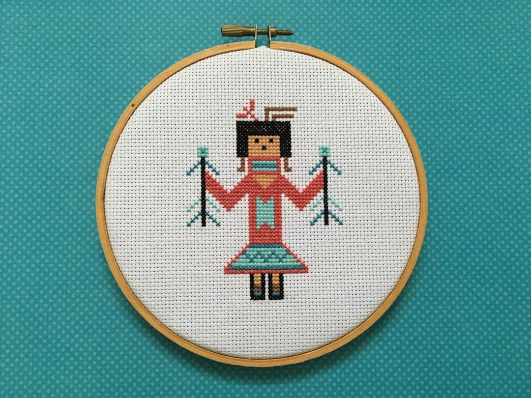 Native American Navajo Yei Doll Cross Stitch Pattern, Instant Digital ...