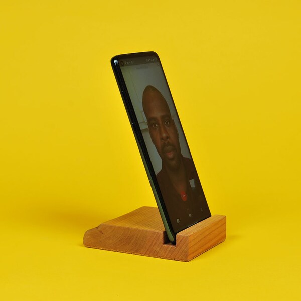 Wooden Phone Stand - Etsy UK