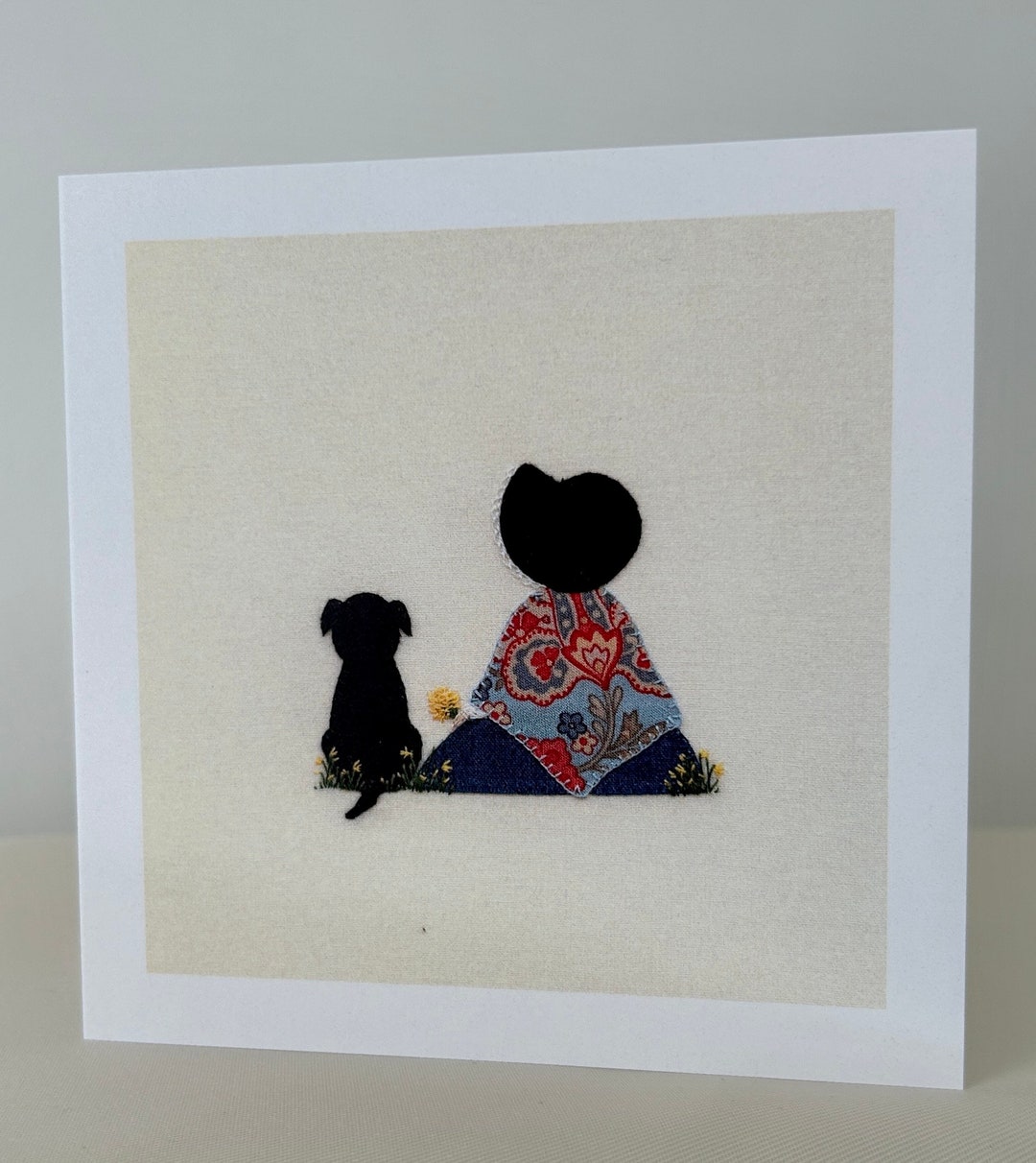 Ladi Fach Cymreig A’i Chi - Little Welsh Lady and Her Dog. Blank ...