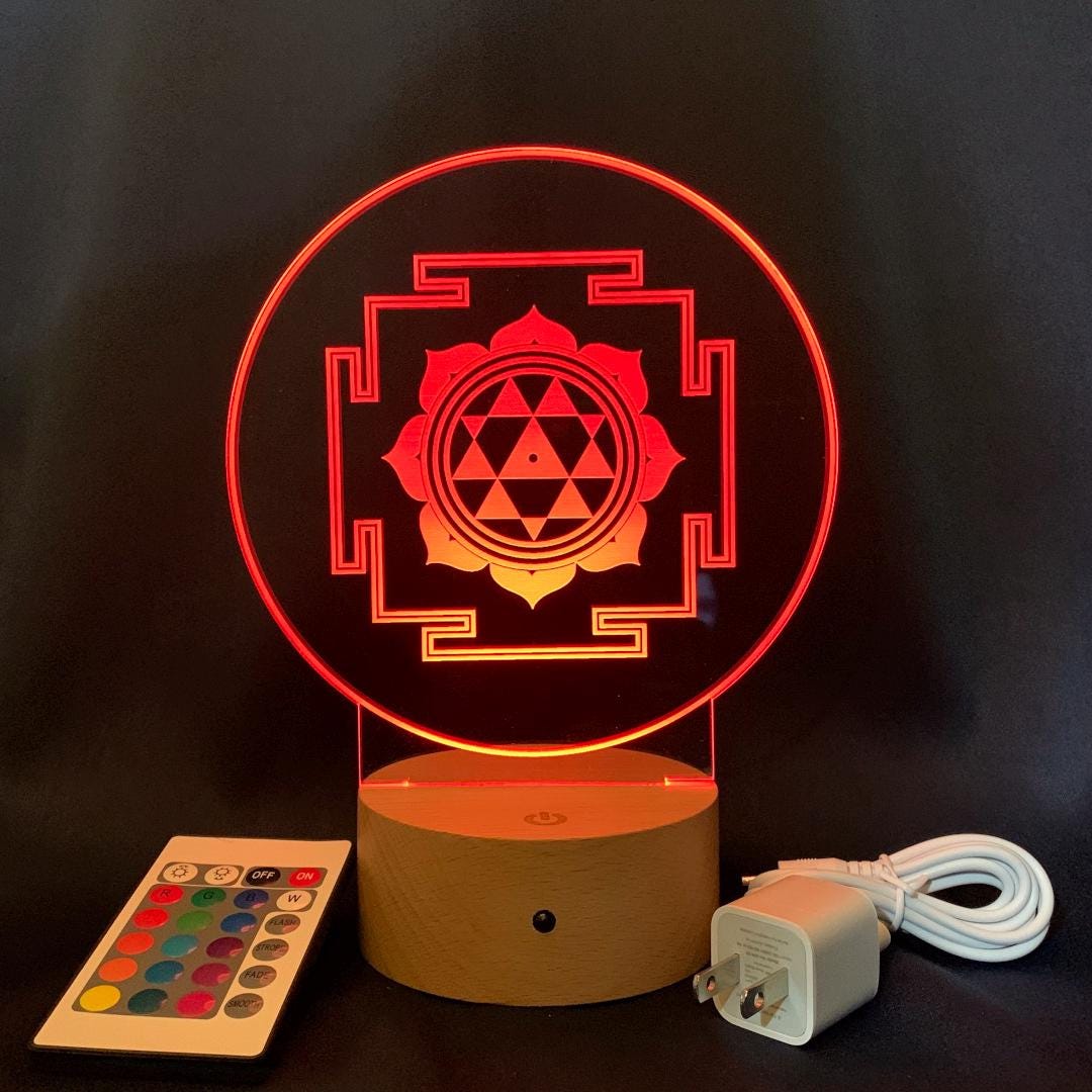 Durga Yantra - Illuminated Multi-color Night Light - Etsy