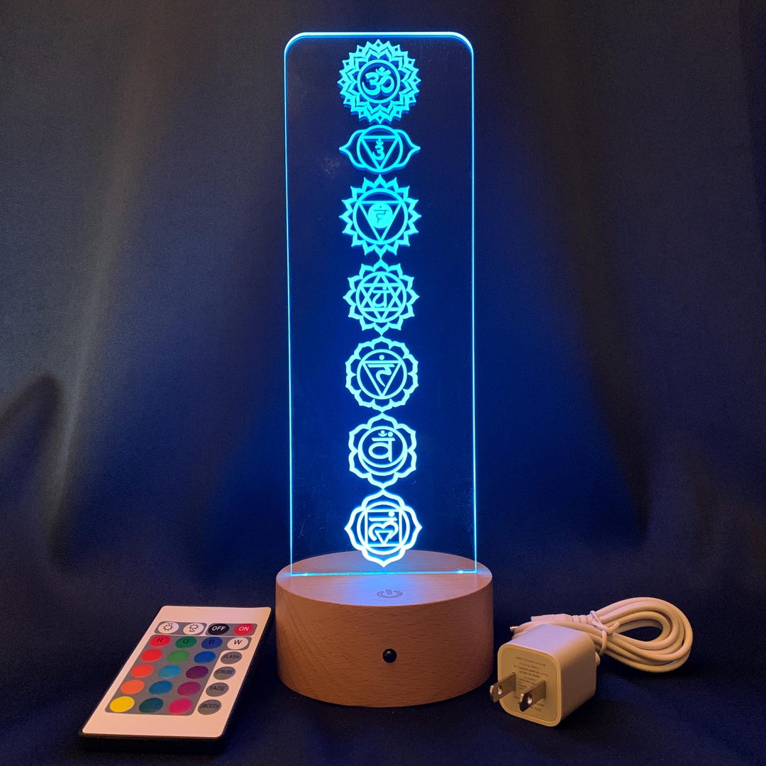 7 Chakras - Illuminated Multi-colored Night Light - Etsy