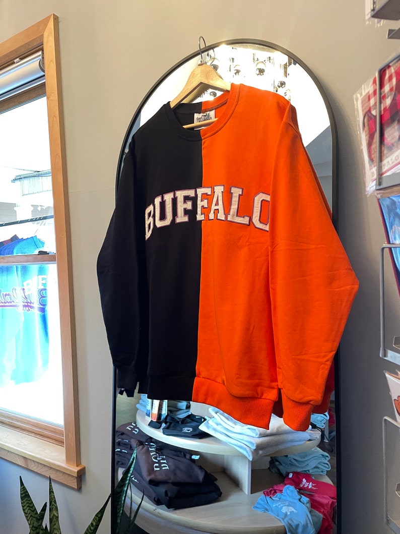 BUFFALO SPLIT CREW Buffalo Bandits Sweatshirt Two Tone Mafia Buffalove ...