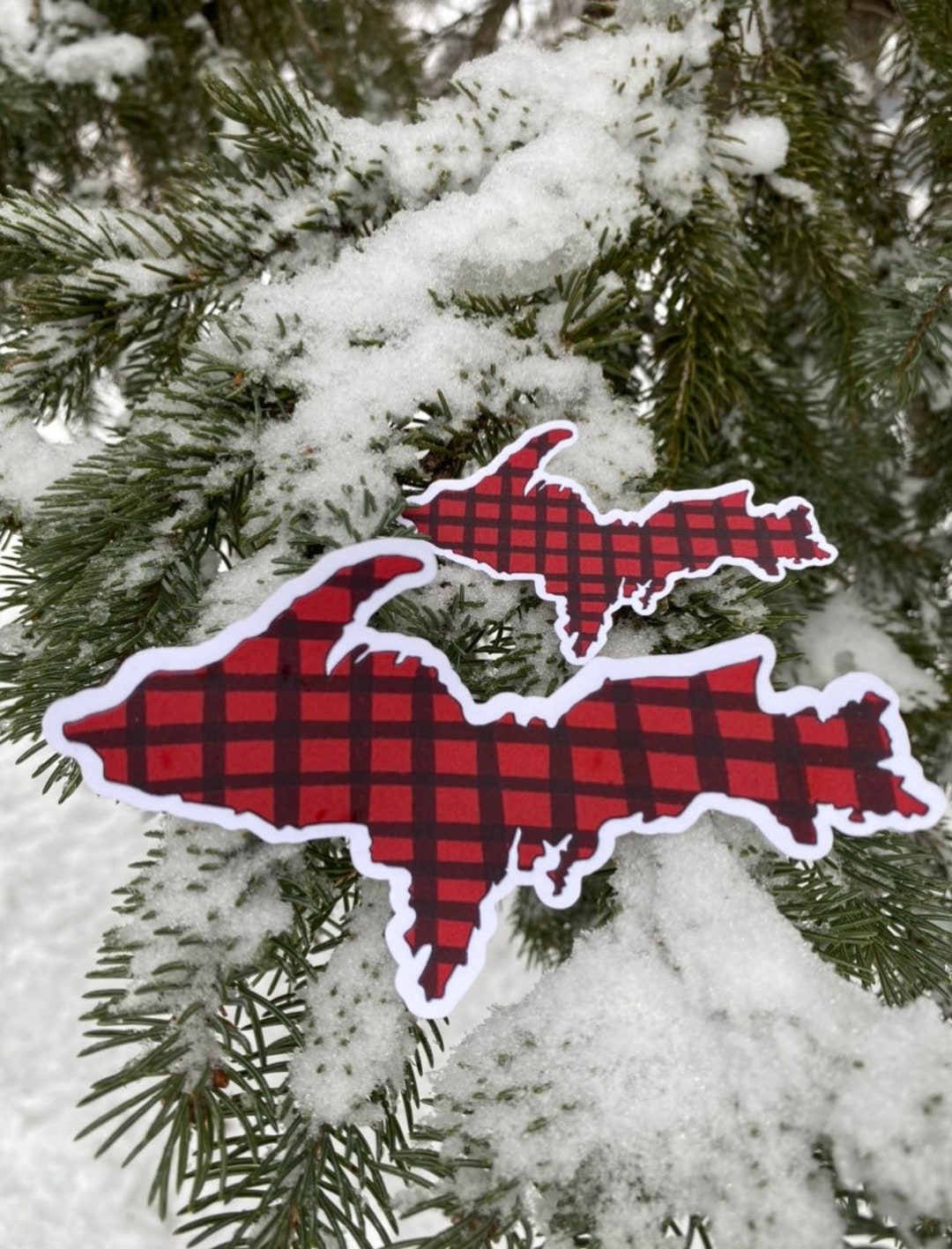 Buffalo Plaid UP Michigan Sticker/upper Peninsula Michigan Sticker - Etsy