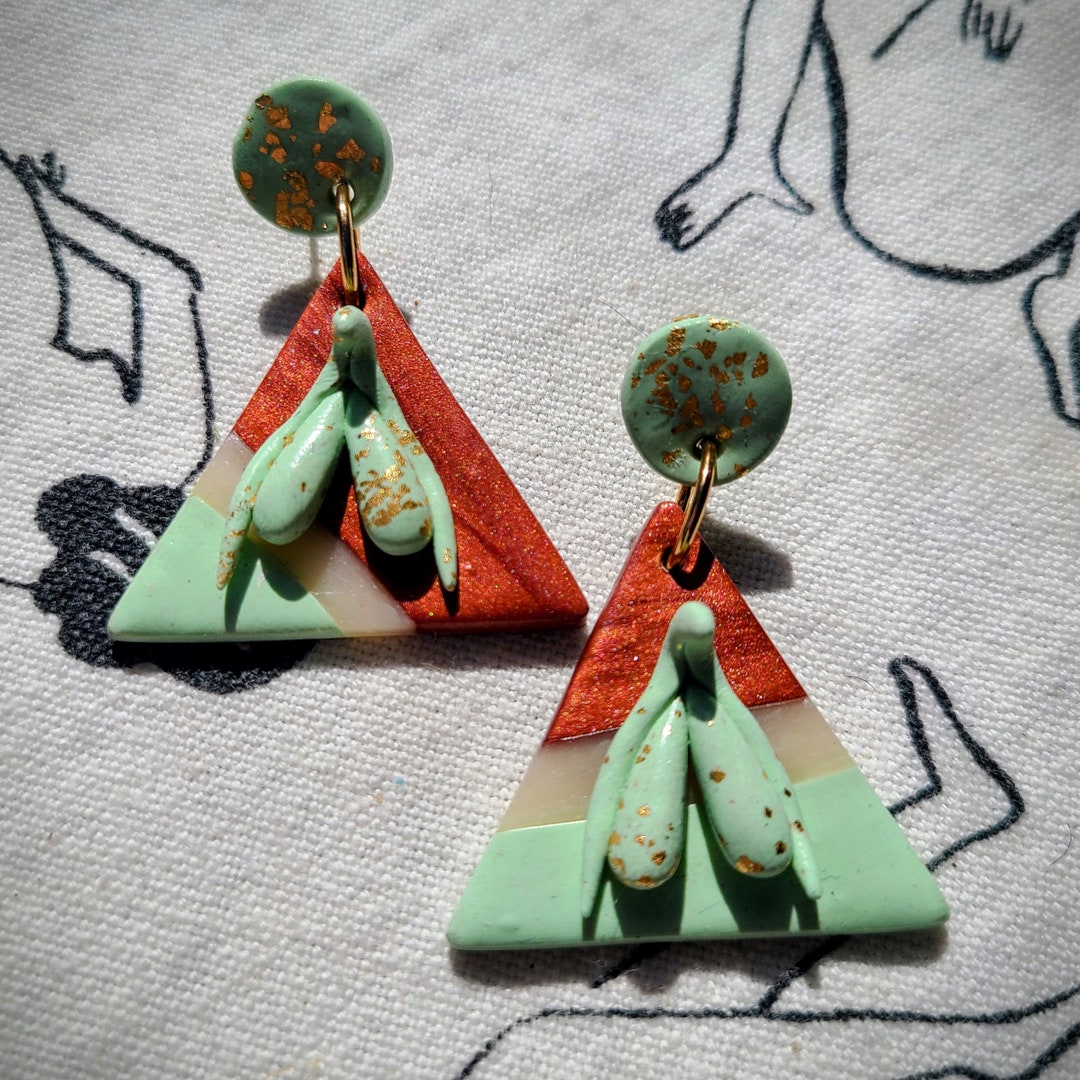 Anatomical Clitoris Earrings, Triangle Clit Earrings, Women's Anatomy ...