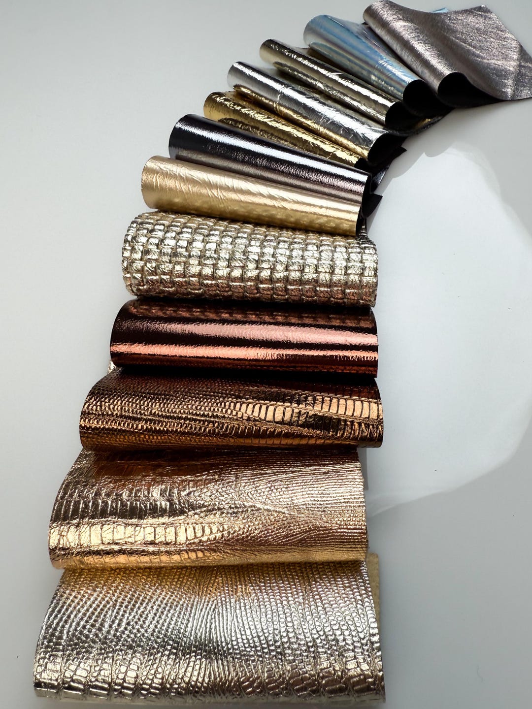 Leather Scraps Bundle Genuine Metallic Leather Pieces Colourful Leather ...