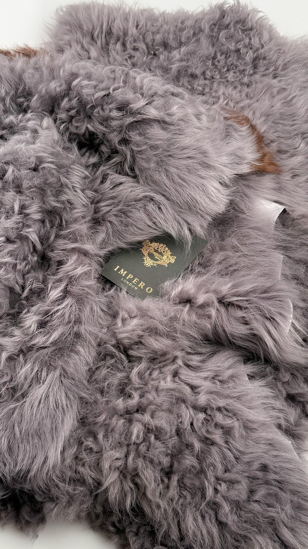 Grey Sheepskin Tigrado Hide • Curly Wool Shearling • Craft Upholstery ...