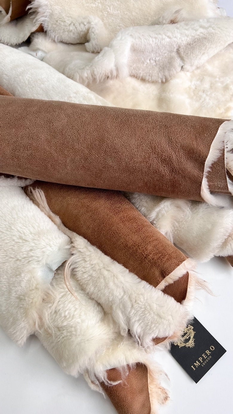 Natural Cream Tan Sheepskin Shearling Upholstery Sheepskin Rug - Etsy