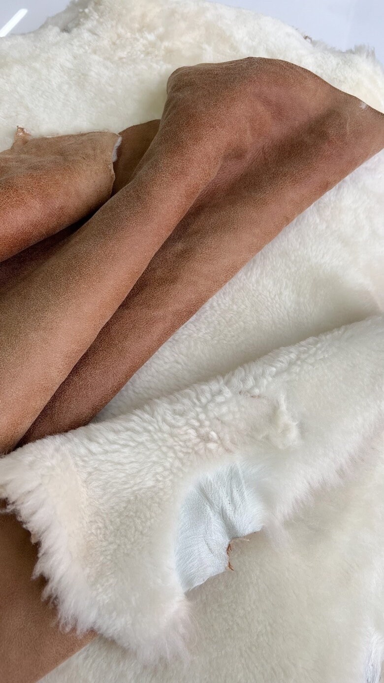 Natural Cream Tan Sheepskin Shearling Upholstery Sheepskin Rug - Etsy