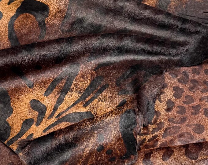 2 Genuine Leopard Print Sheepskin | Studio Sample | Animal Print ...