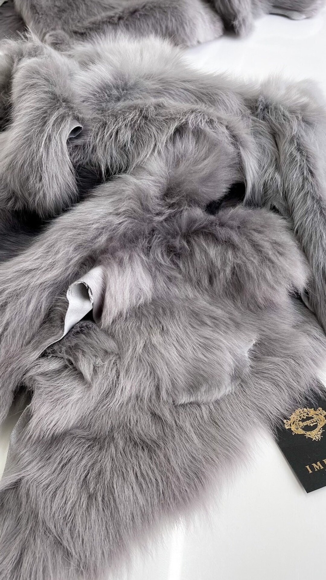 Genuine Sheepskin Light Grey Toscana Fur Hide Skin Suitable for Throw ...