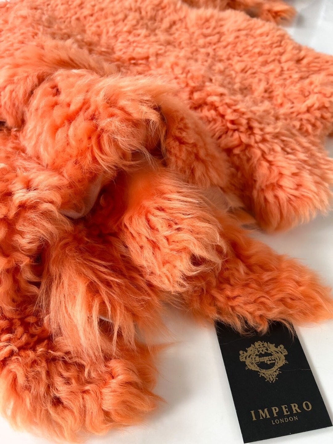 Natural Sheepskin Orange Tigrado Throw Rug Sheepskin Hides Chair Cover ...