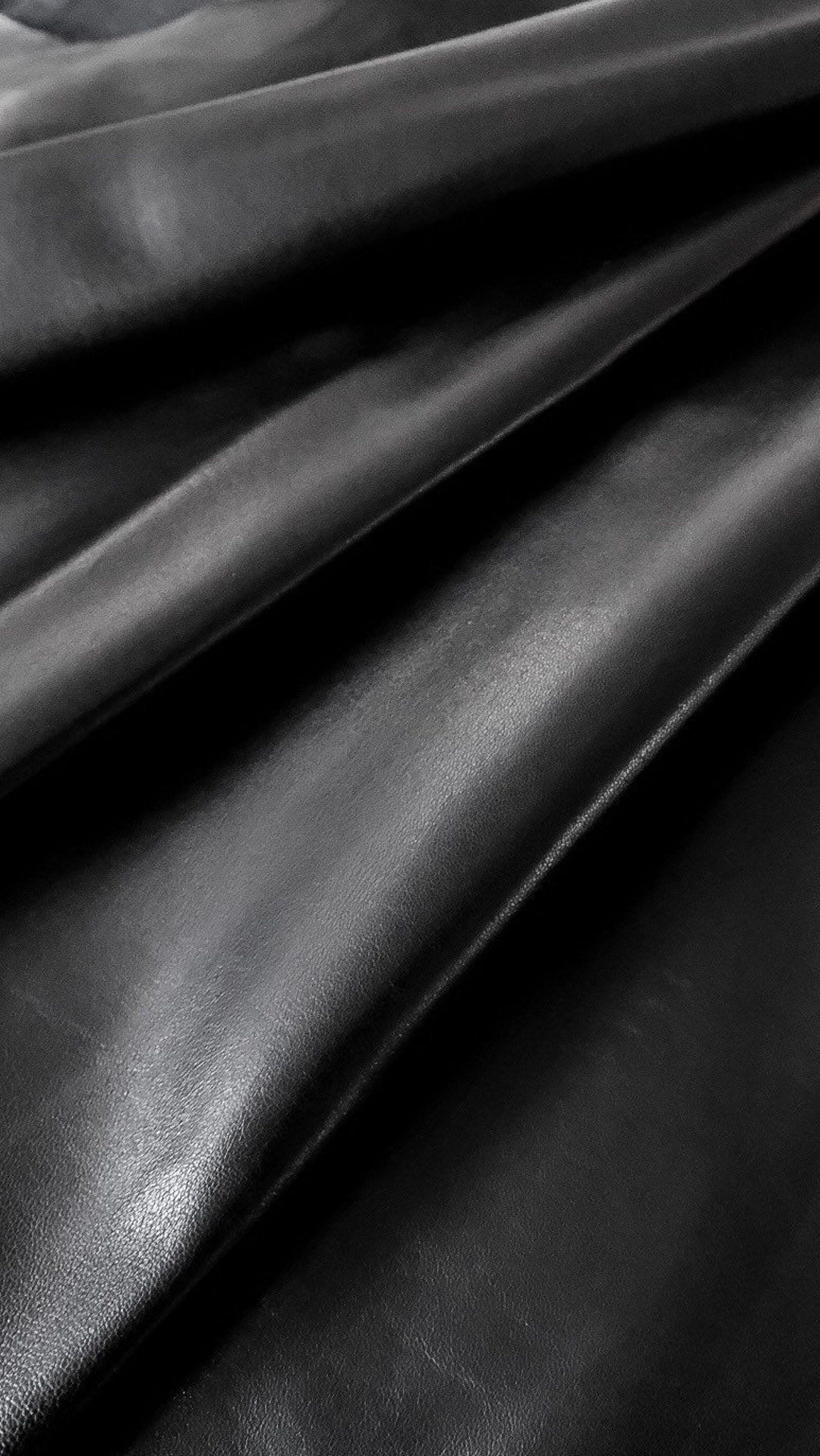 British Economy Smooth Black Lamb Leather Nappa Leather Piece 0.6 - 0 ...