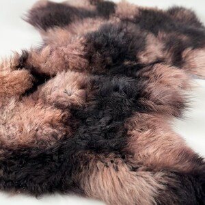 Luxurious Ombre Mauve & Black Toscana Sheepskin Showroom Sample | Soft ...