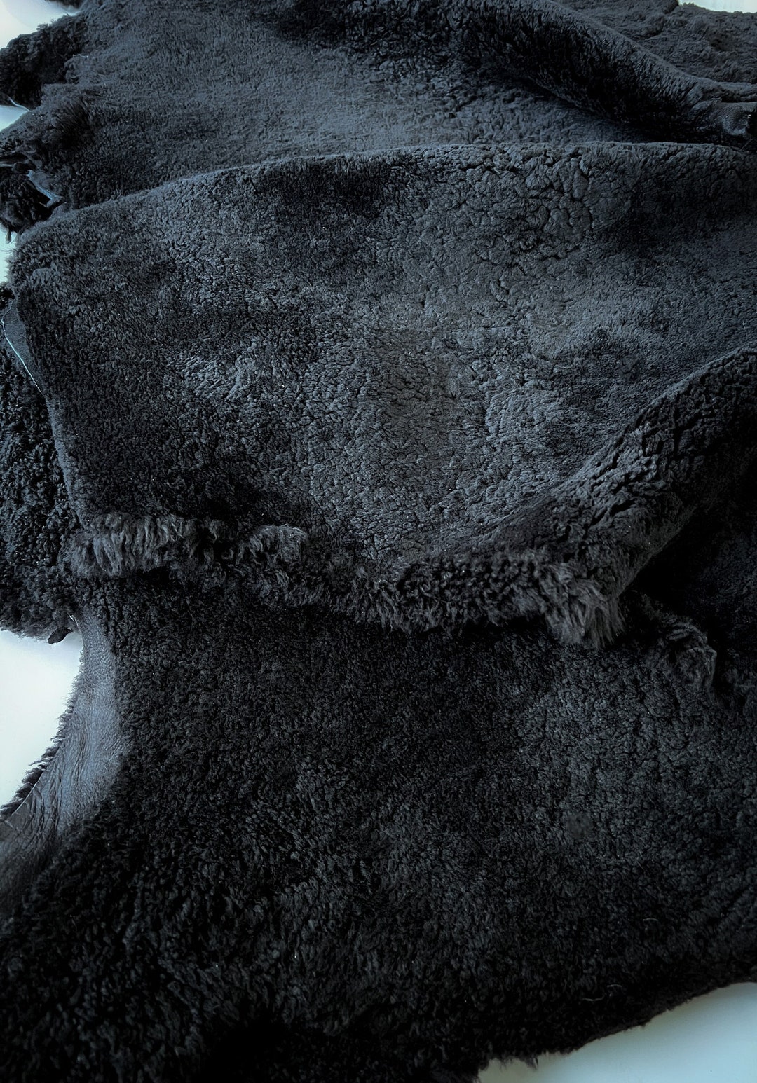 Genuine Australian Sheepskin in Black for Upholstery Sheepskin Sofa ...