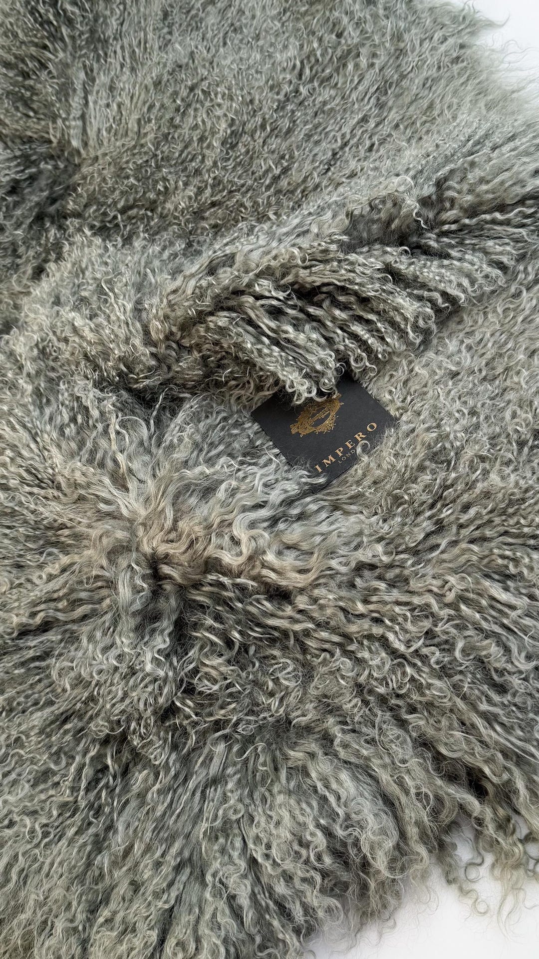 Premium Tibetan Mongolian Sheepskin - Curly Sage Green Hide for Coats ...