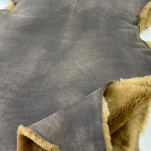 Genuine Tobacco Tan Merino Sheepskin Double Faced Natural Shearling for ...