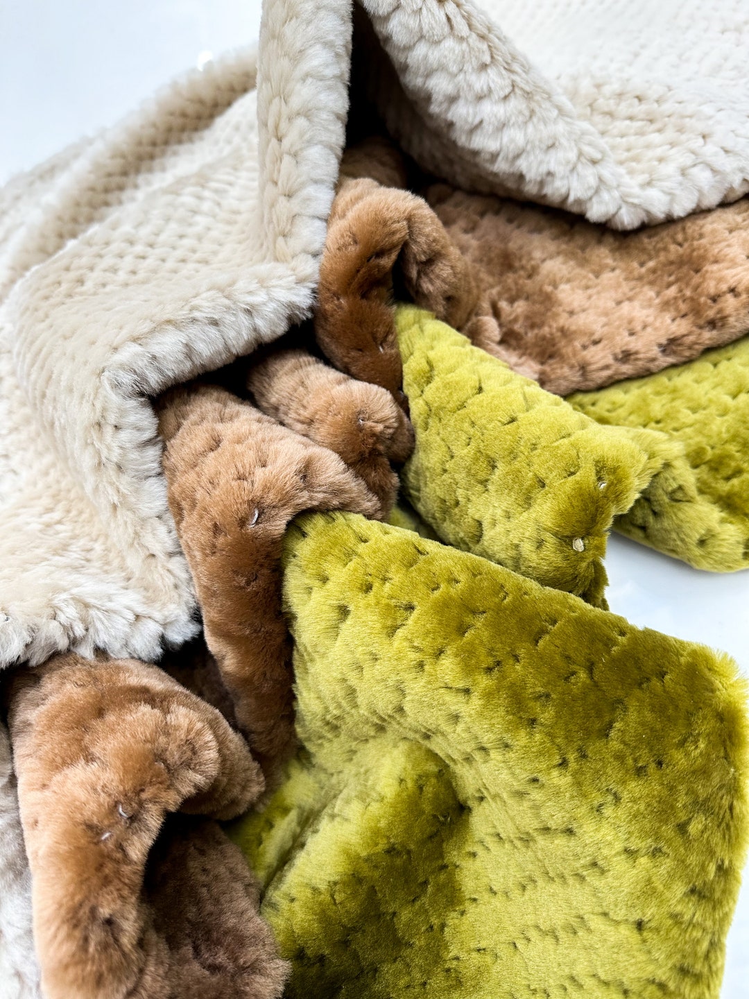 3 Piece Unique Sheepskin Laser Cut Textured Shearling Suitable for ...