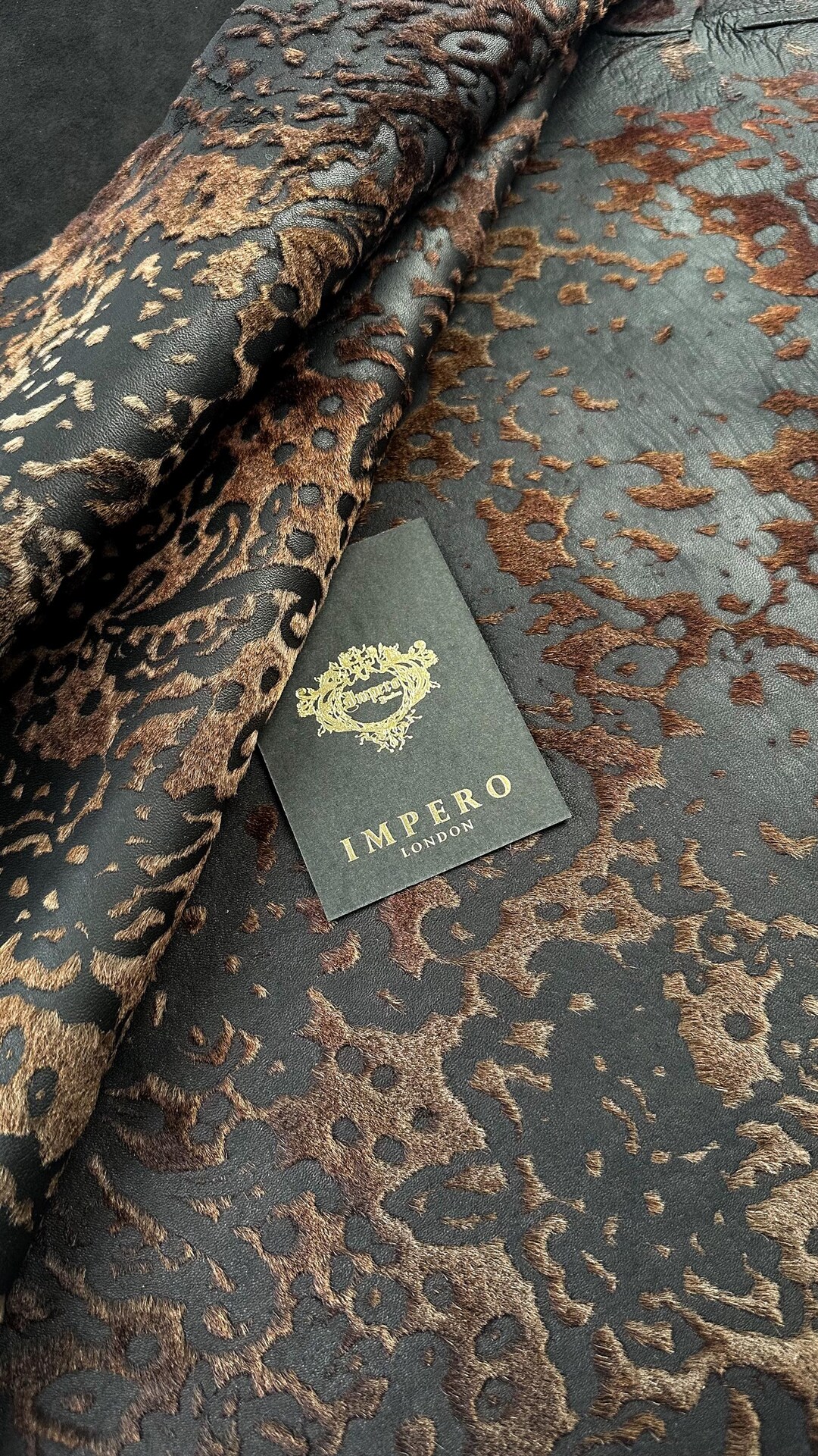 Genuine Calf Hair on Hide - Floral Print Embossed, Laser Etched Leather ...