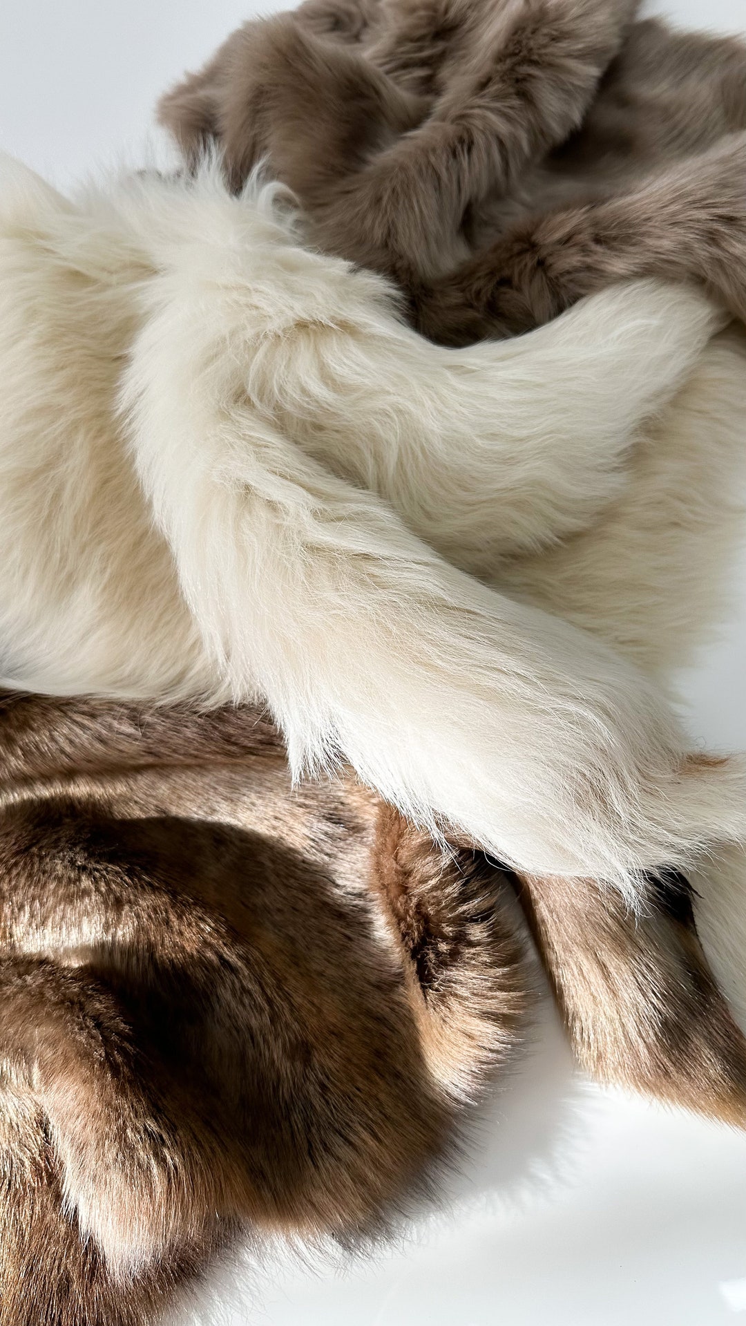 3 Piece Genuine Sheepskin Clearance Shearling Suitable for Collars ...