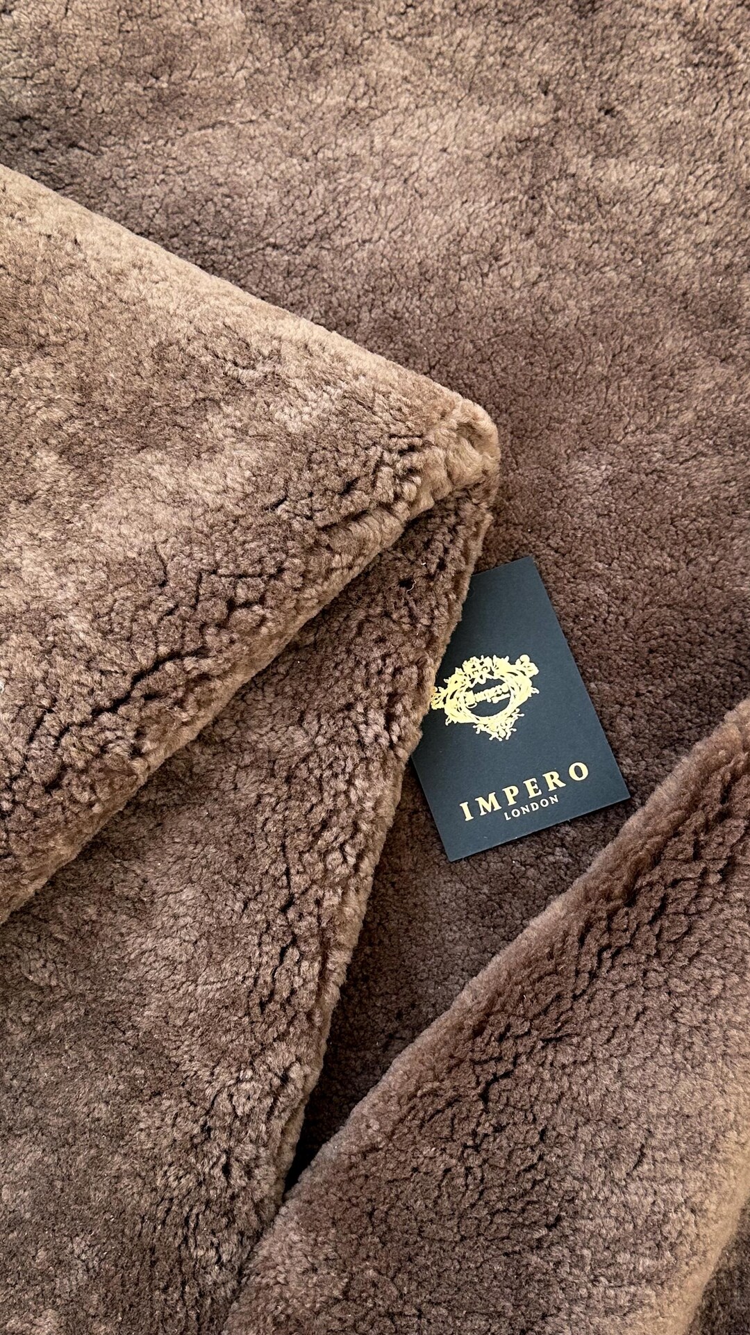 Premium Brown Shearling Hide for Upholstery Sheepskin Leather for ...