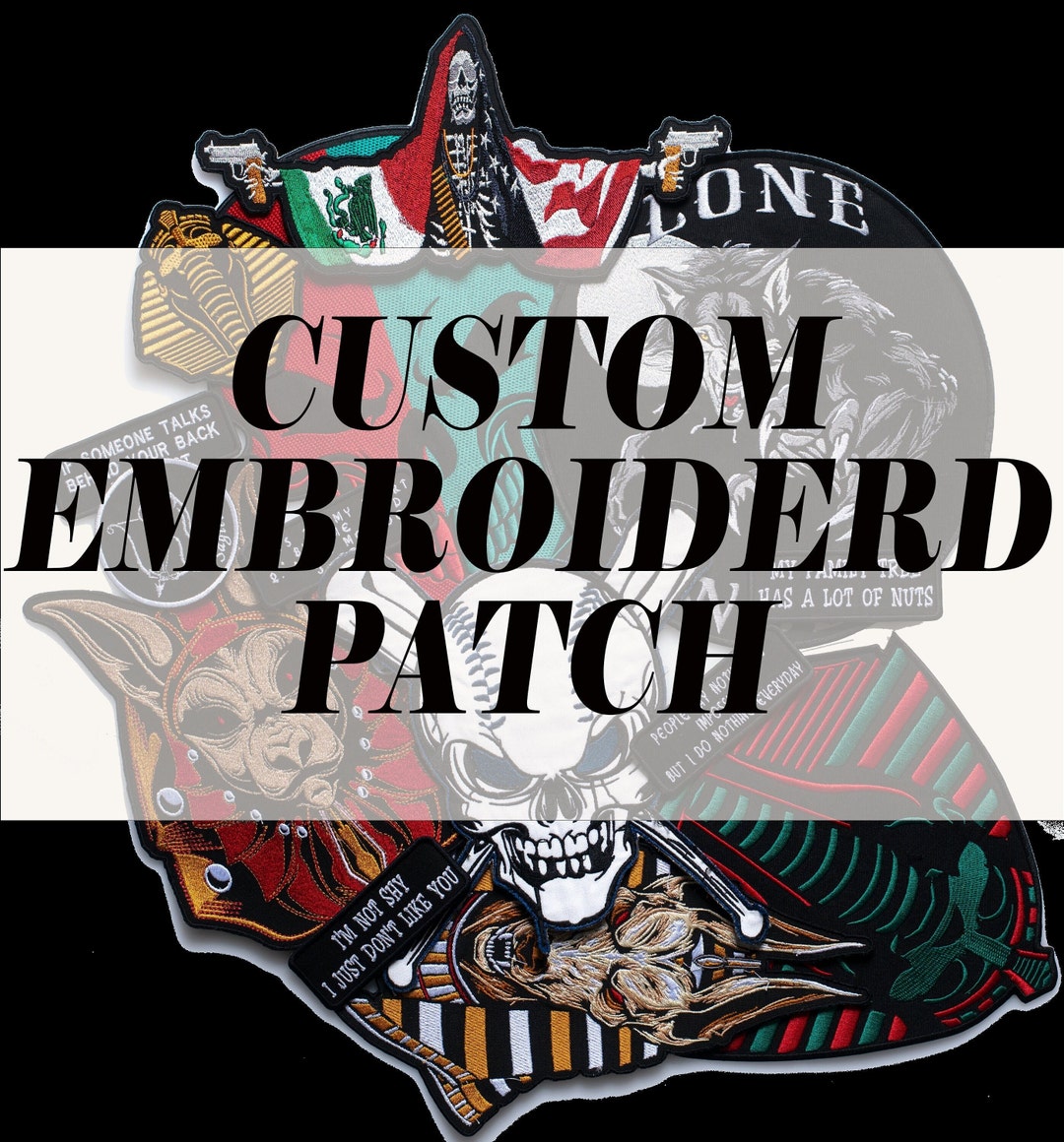 Custom Embroiderd Patch, Biker Patch, Back Patch for Jacket or Vest - Etsy