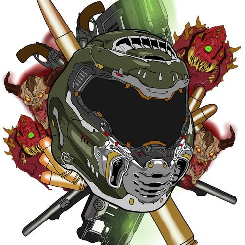 DOOM Chibi Sticker Set - Etsy