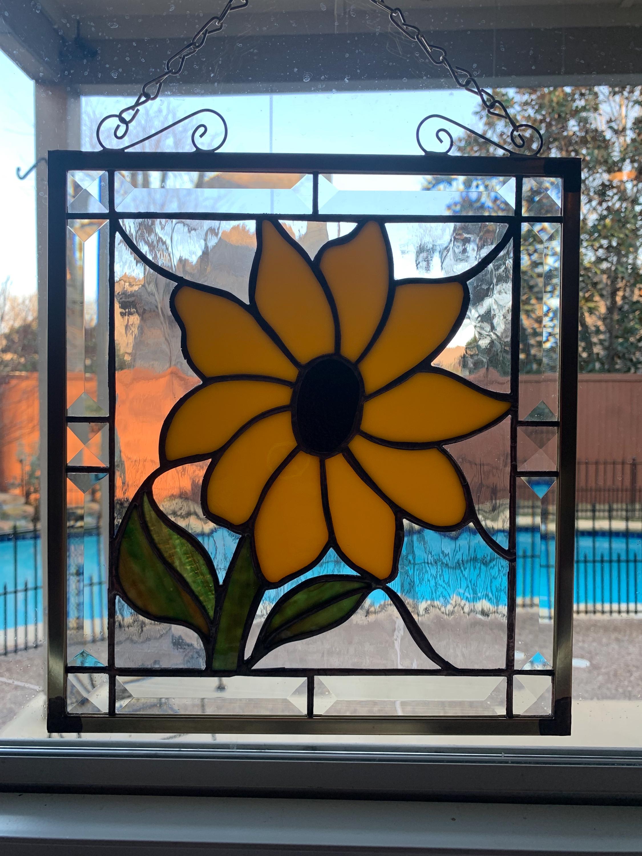 Sunflower Stained Glass - Etsy