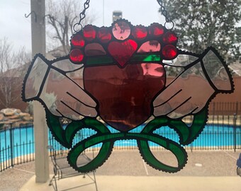 Stained Glass Claddagh - Etsy