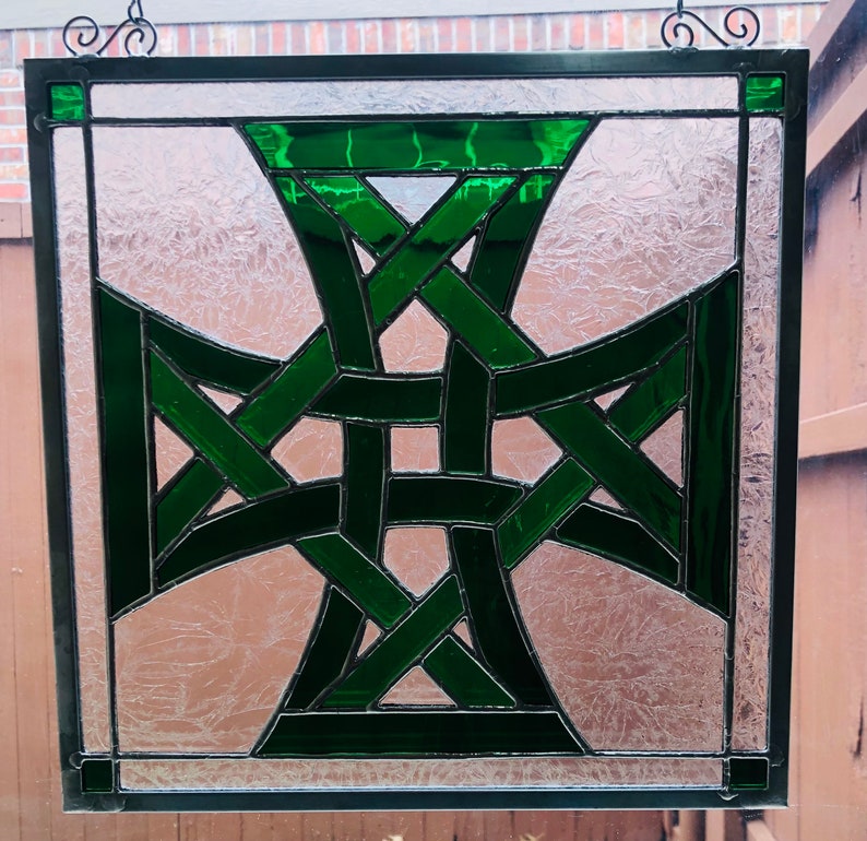 Celtic Cross Stained Glass 12x12 - Etsy
