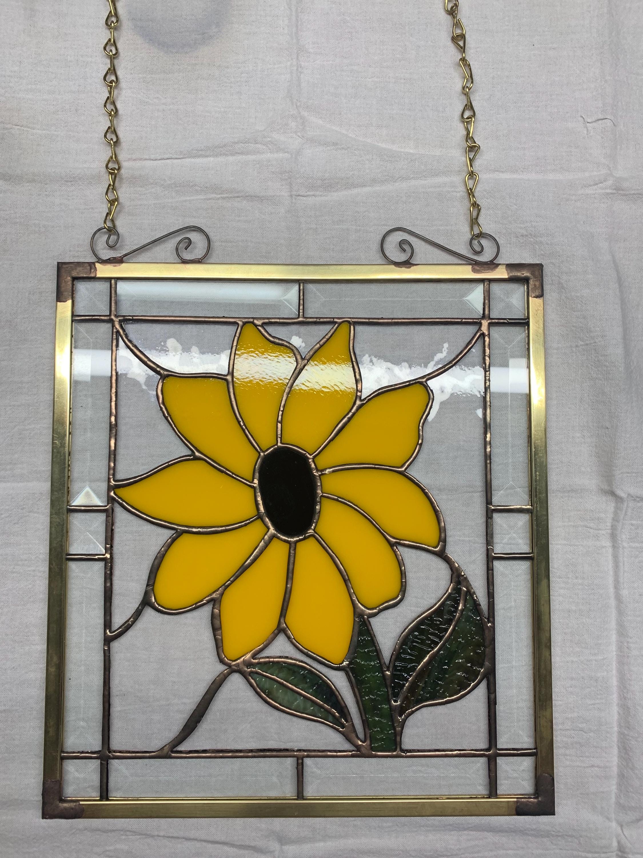 Sunflower Stained Glass - Etsy
