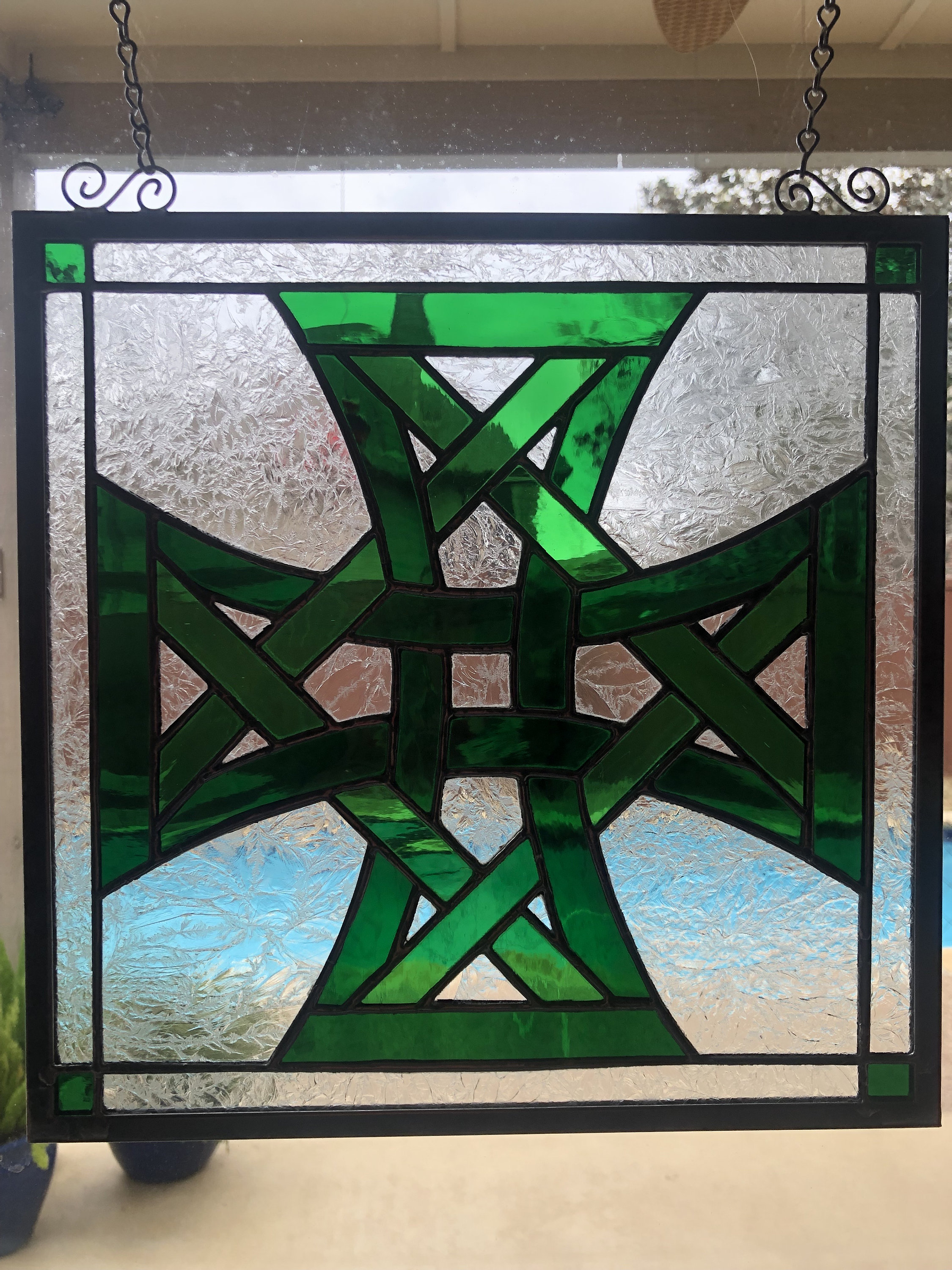 Celtic Cross Stained Glass 12”x12” - Etsy