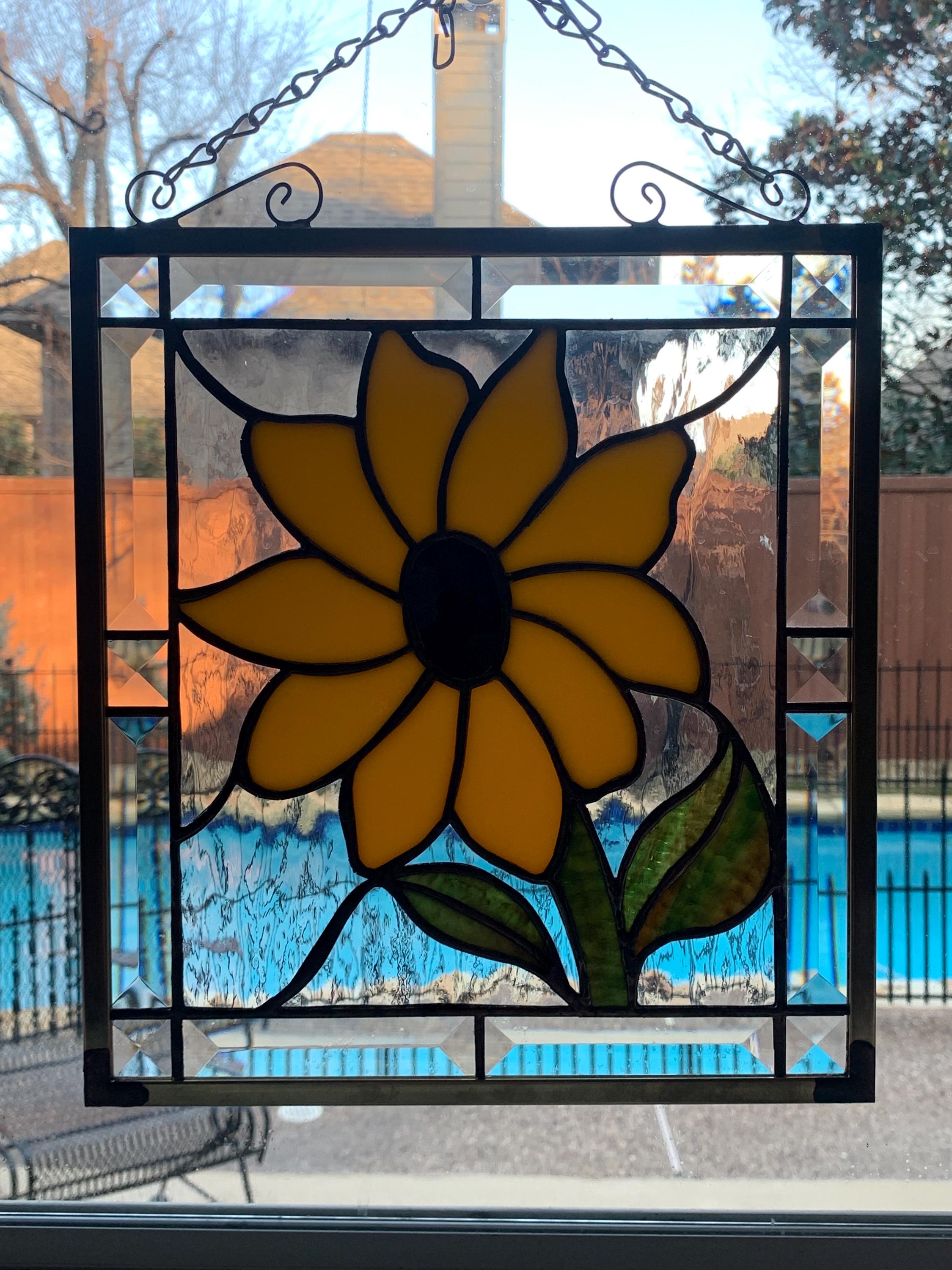 Sunflower Stained Glass - Etsy