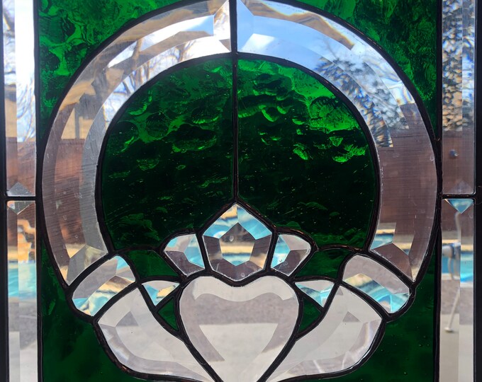 Irish Claddagh Beveled / Stained Glass - Etsy