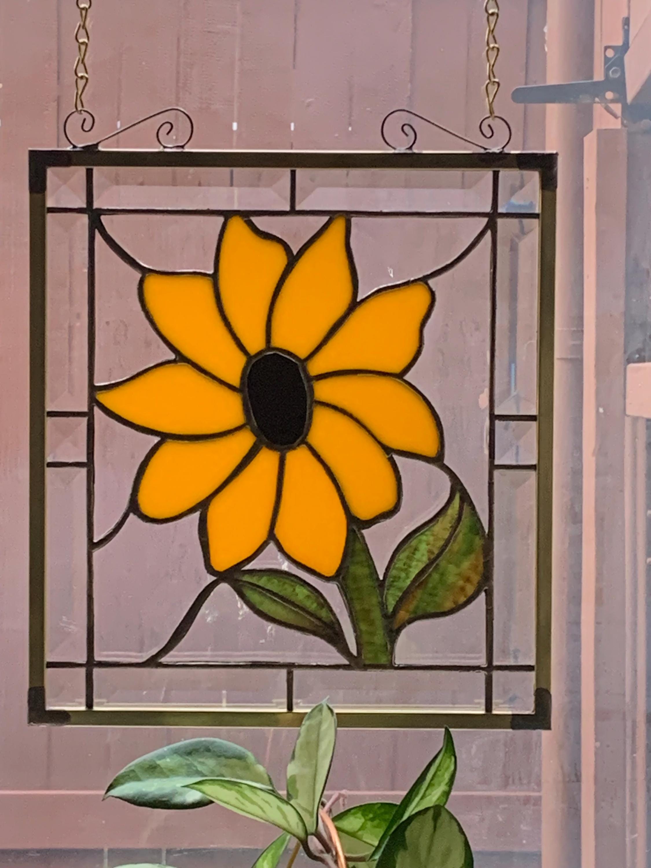 Sunflower Stained Glass - Etsy
