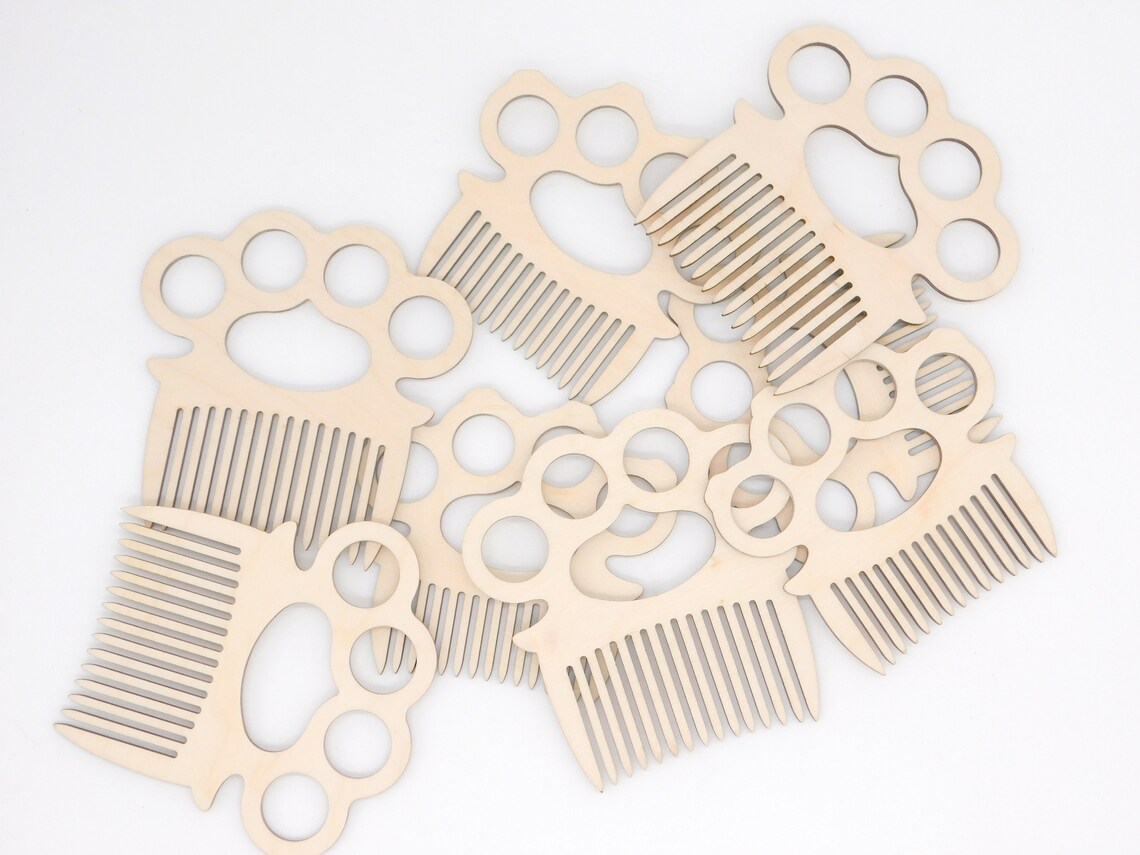 Custom Engraved Laser Cut Beard Comb Wooden Comb Men's | Etsy