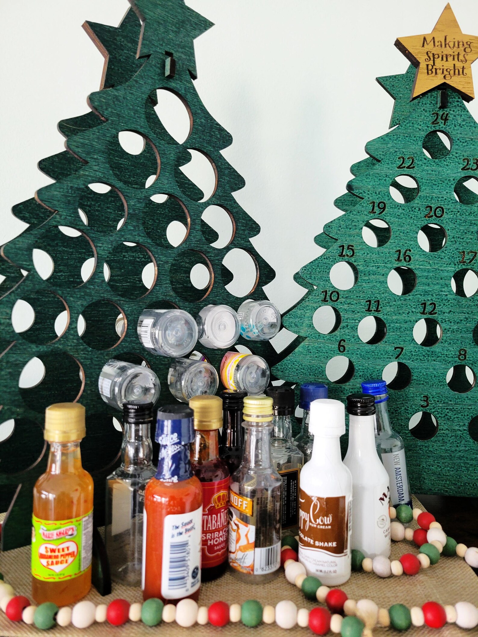 Adult Advent Calendar Mini Liquor Tree, Christmas Alcohol Tree, Mini ...