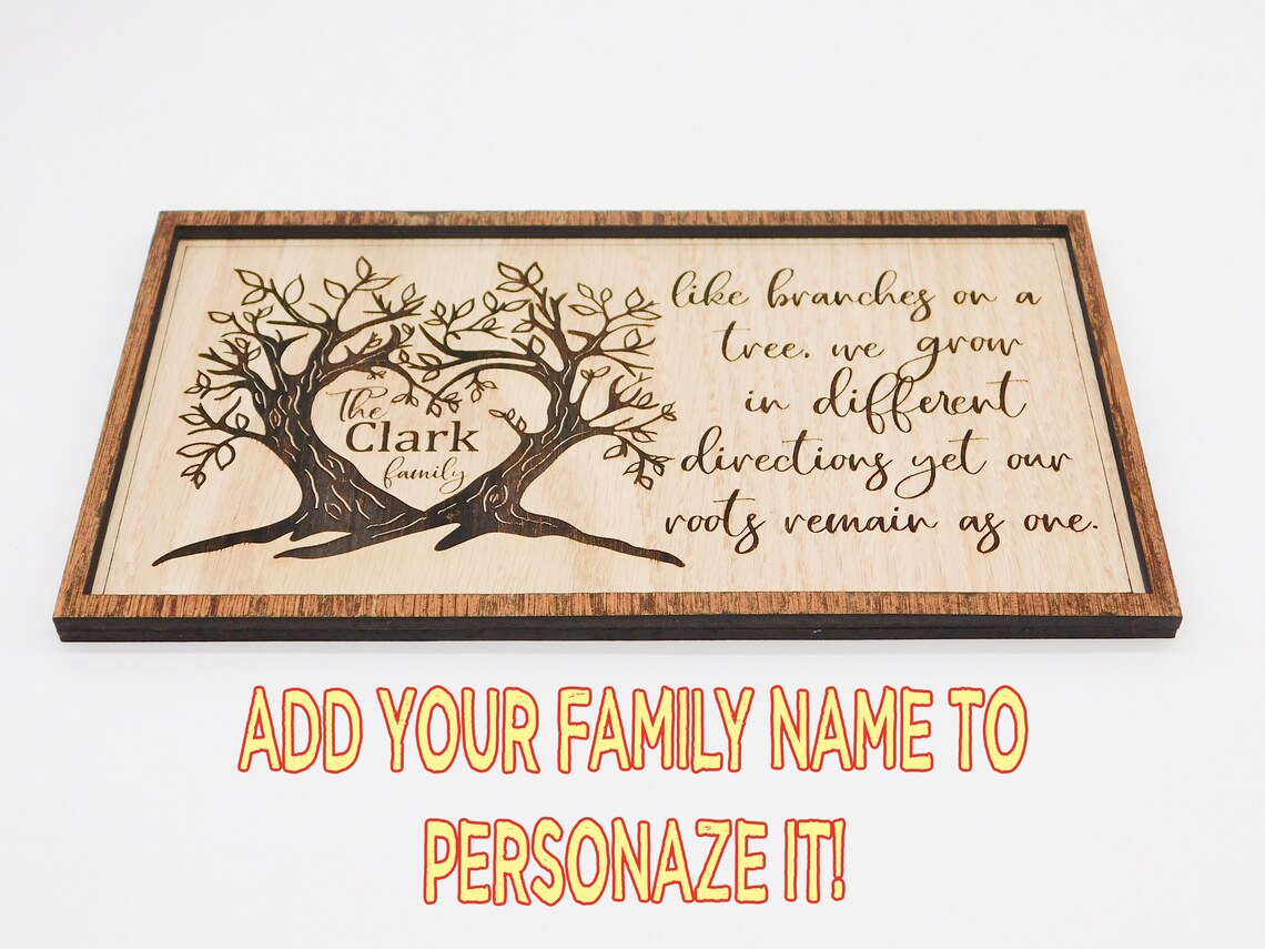 Personalized Family Tree Name Sign / Custom Gift for Mom / - Etsy