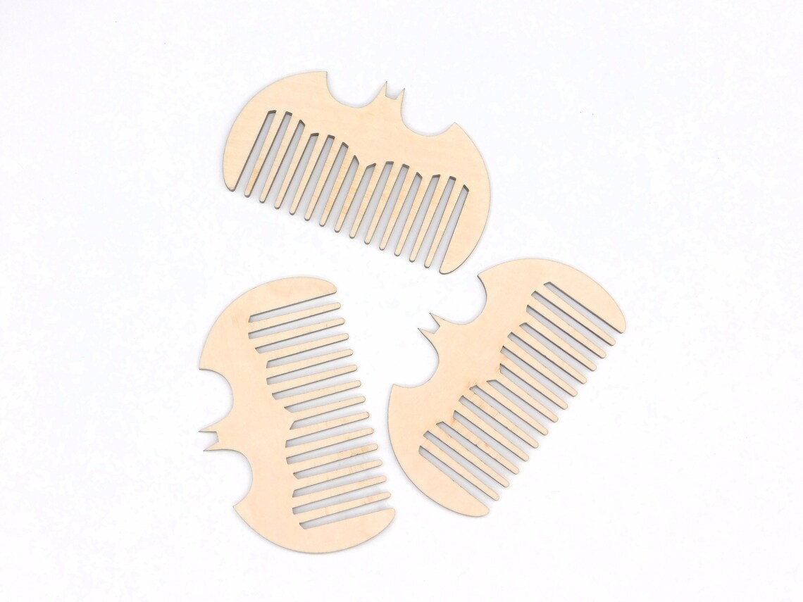 Custom Engraved Laser Cut Beard Comb Wooden Comb Men's | Etsy