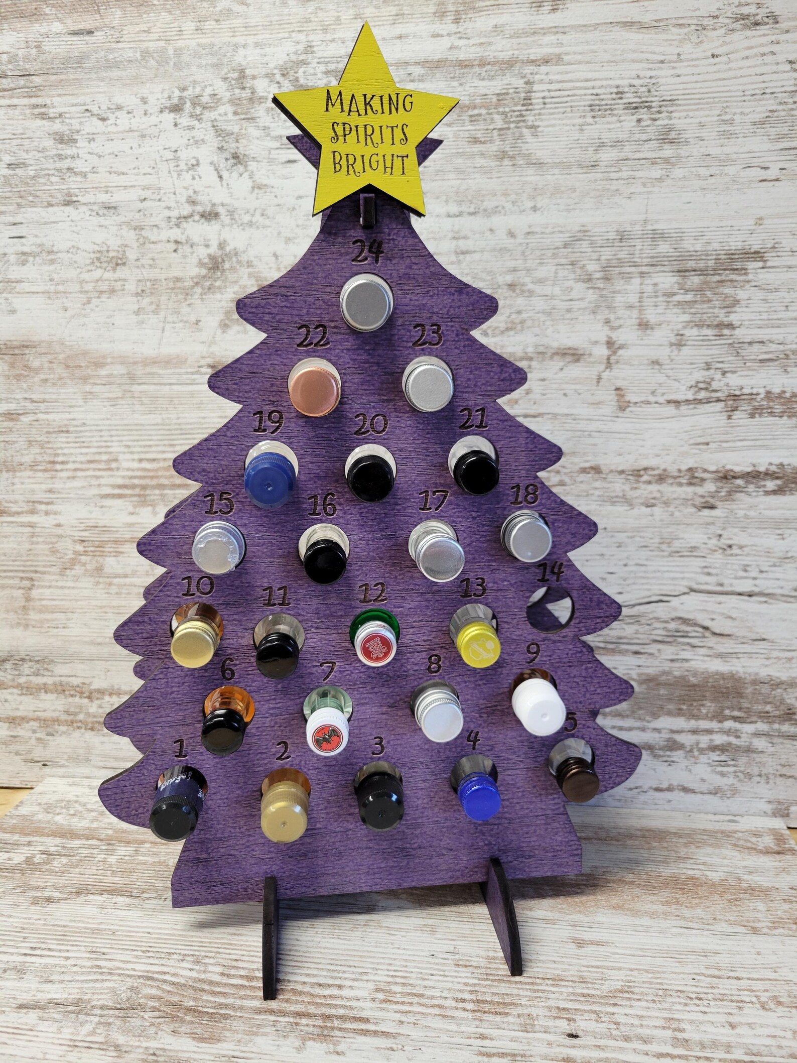 Adult Advent Calendar Mini Liquor Tree, Christmas Alcohol Tree, Mini ...