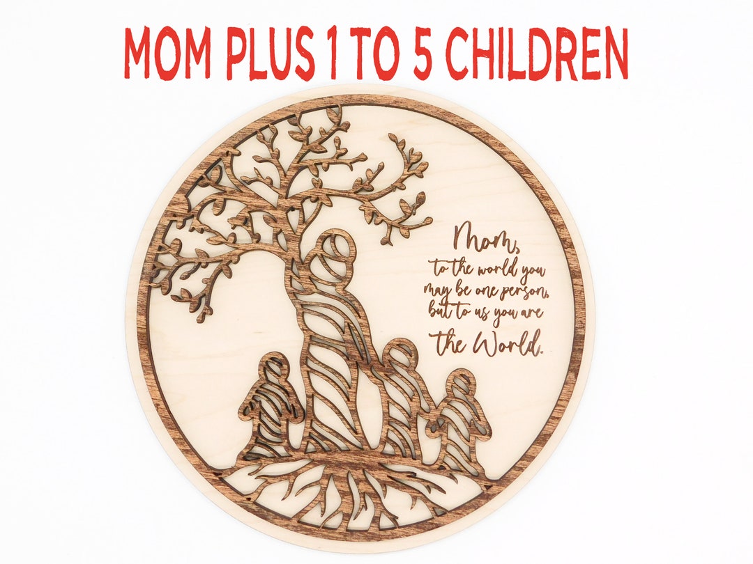 Mother Tree of Life Sign: Custom Maple Wood Gift for Mom - Etsy