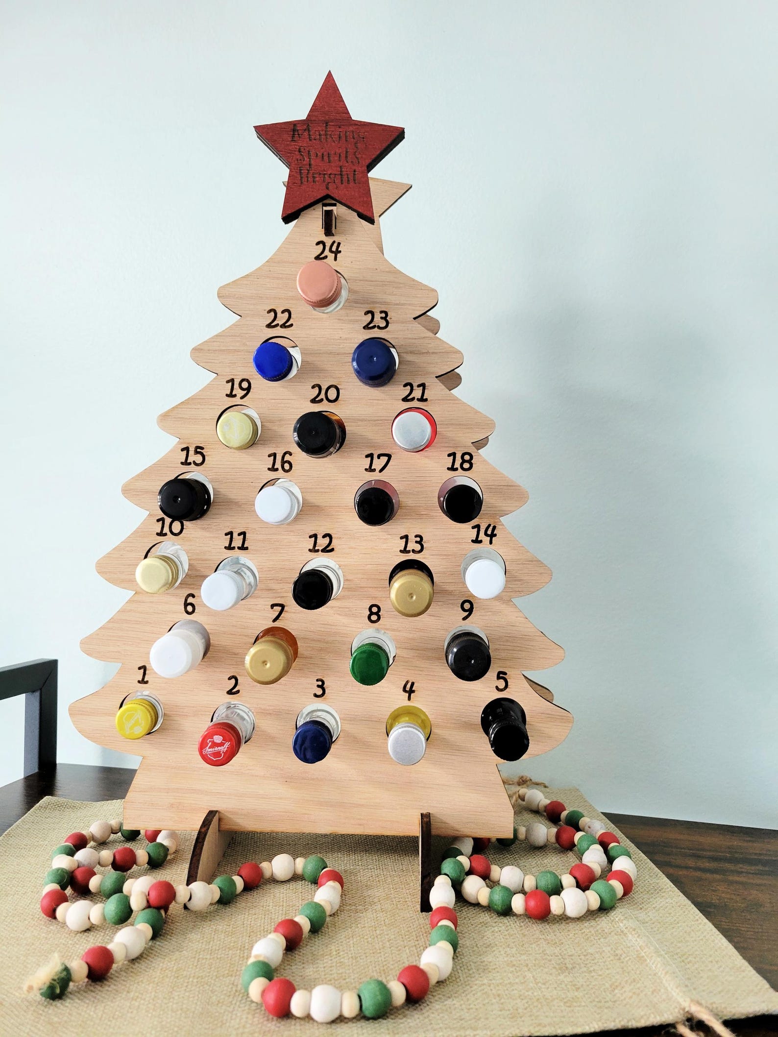 Adult Advent Calendar Mini Liquor Tree, Christmas Alcohol Tree, Mini ...