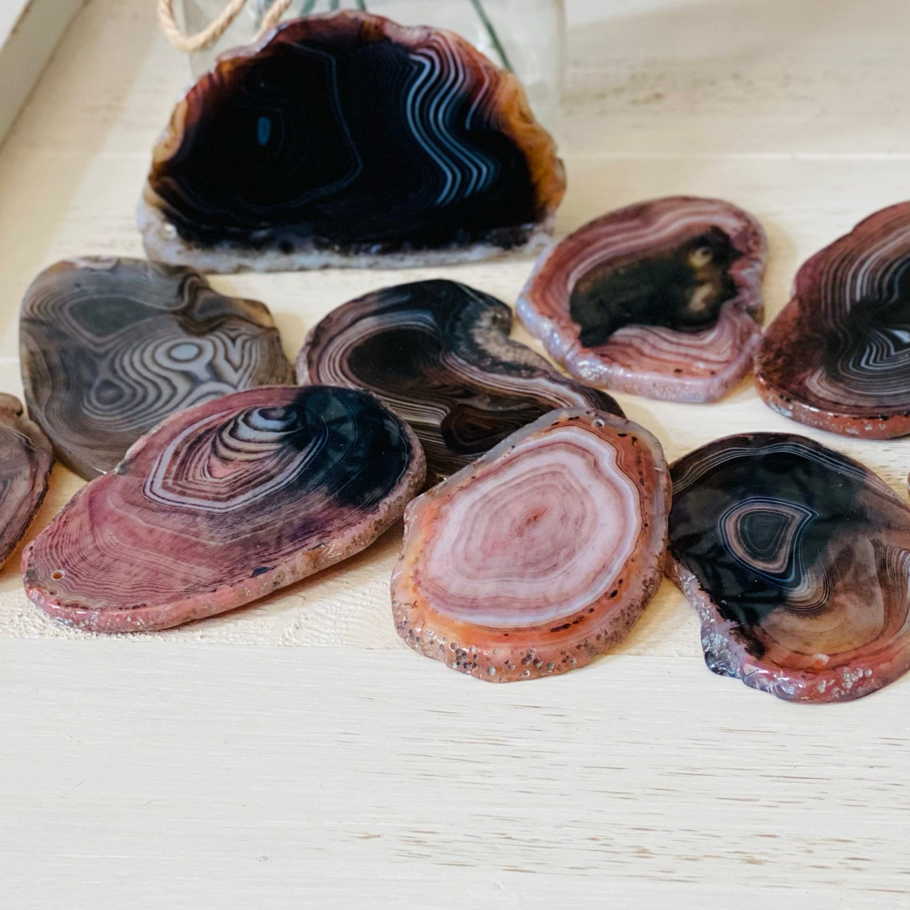 Agate Crystal Brazilian Agate Geode Black-Brown Agate | Etsy