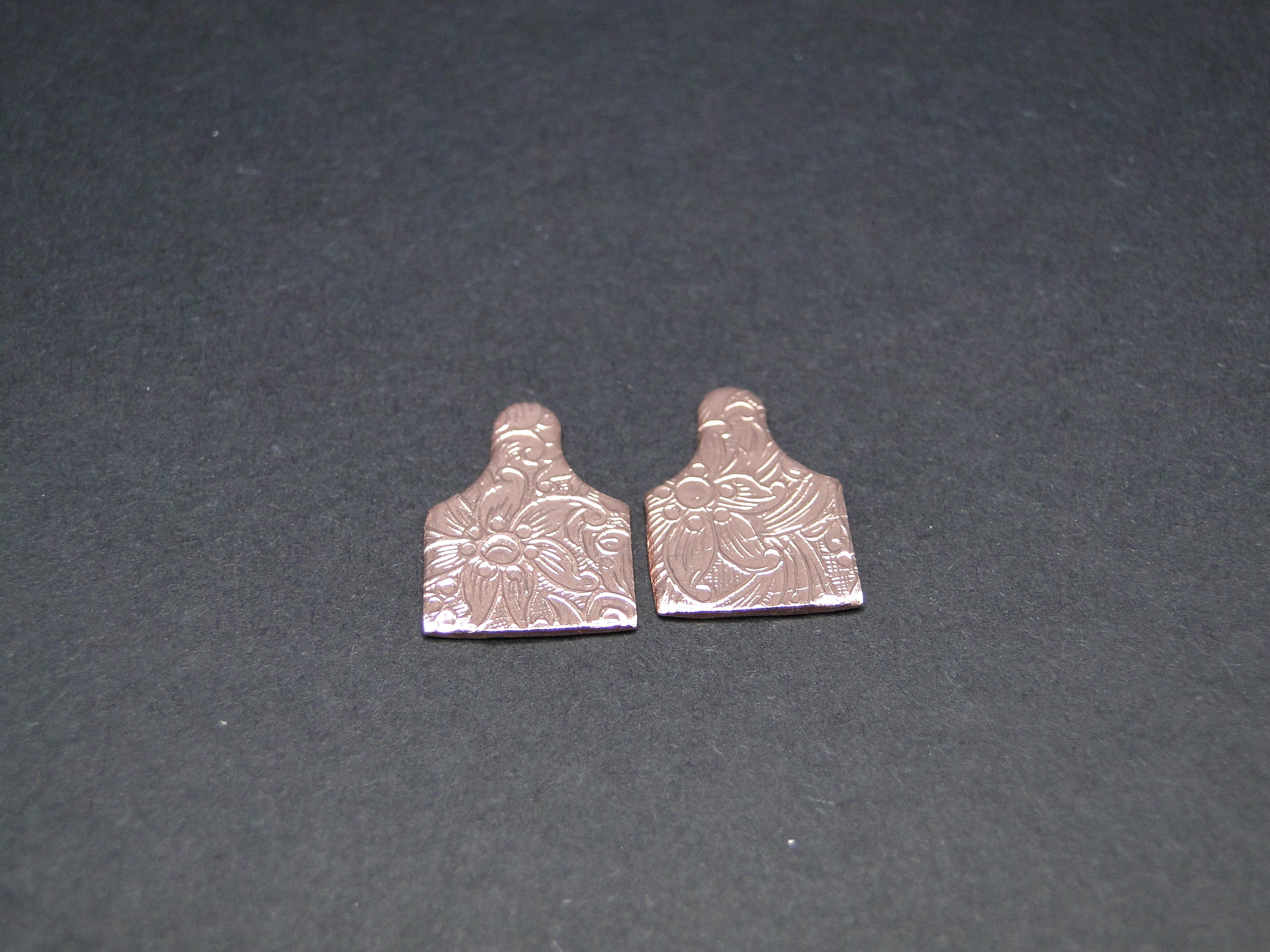Copper FLOWER CATTLE Tiny 3/4x1/2” Blank for Jewelry, Stamping Blanks ...