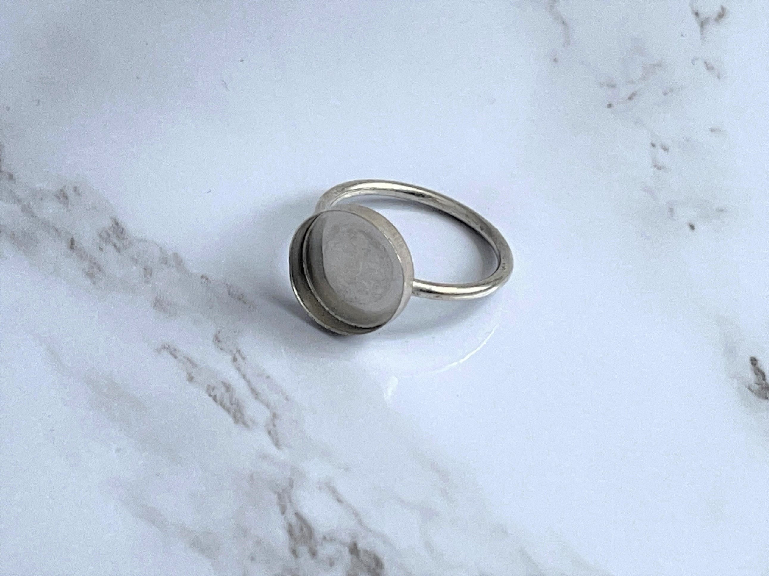 12MM Ring Rohling, ss Ring Basis, 14 g PLAIN, Sterling Silber Ring ...
