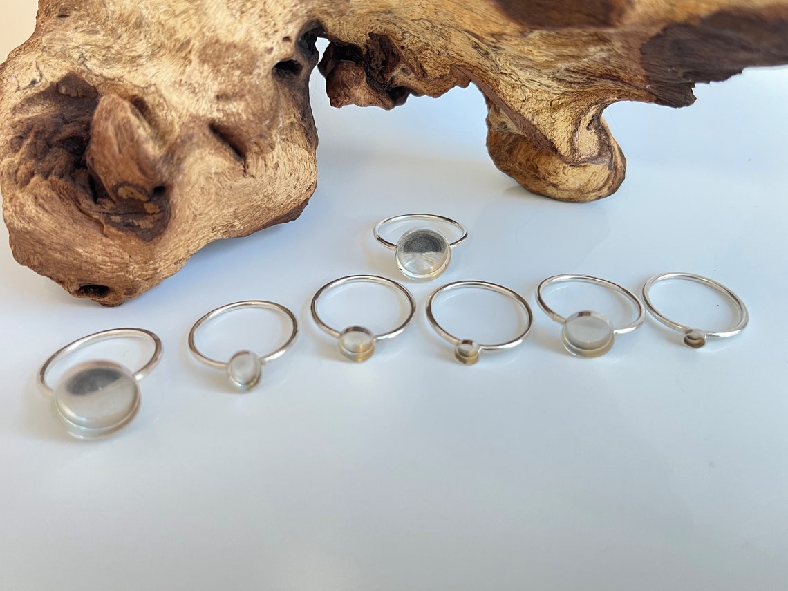 12MM Ring Rohling, ss Ring Basis, 14 g PLAIN, Sterling Silber Ring ...