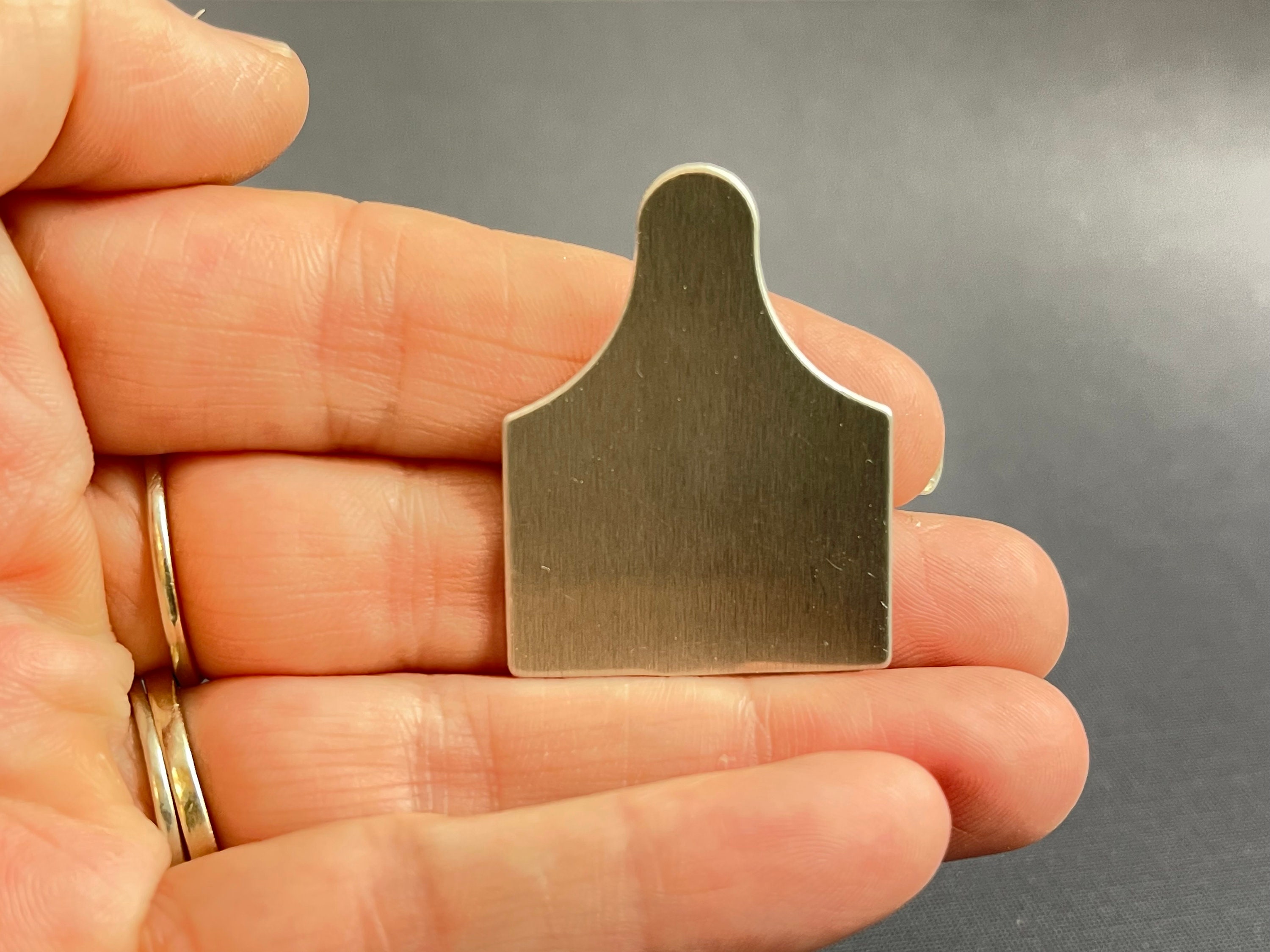 CATTLE TAG 1 1/2 X 1 1/8” Blanks for Jewelry, Laser Engraving Stamping ...
