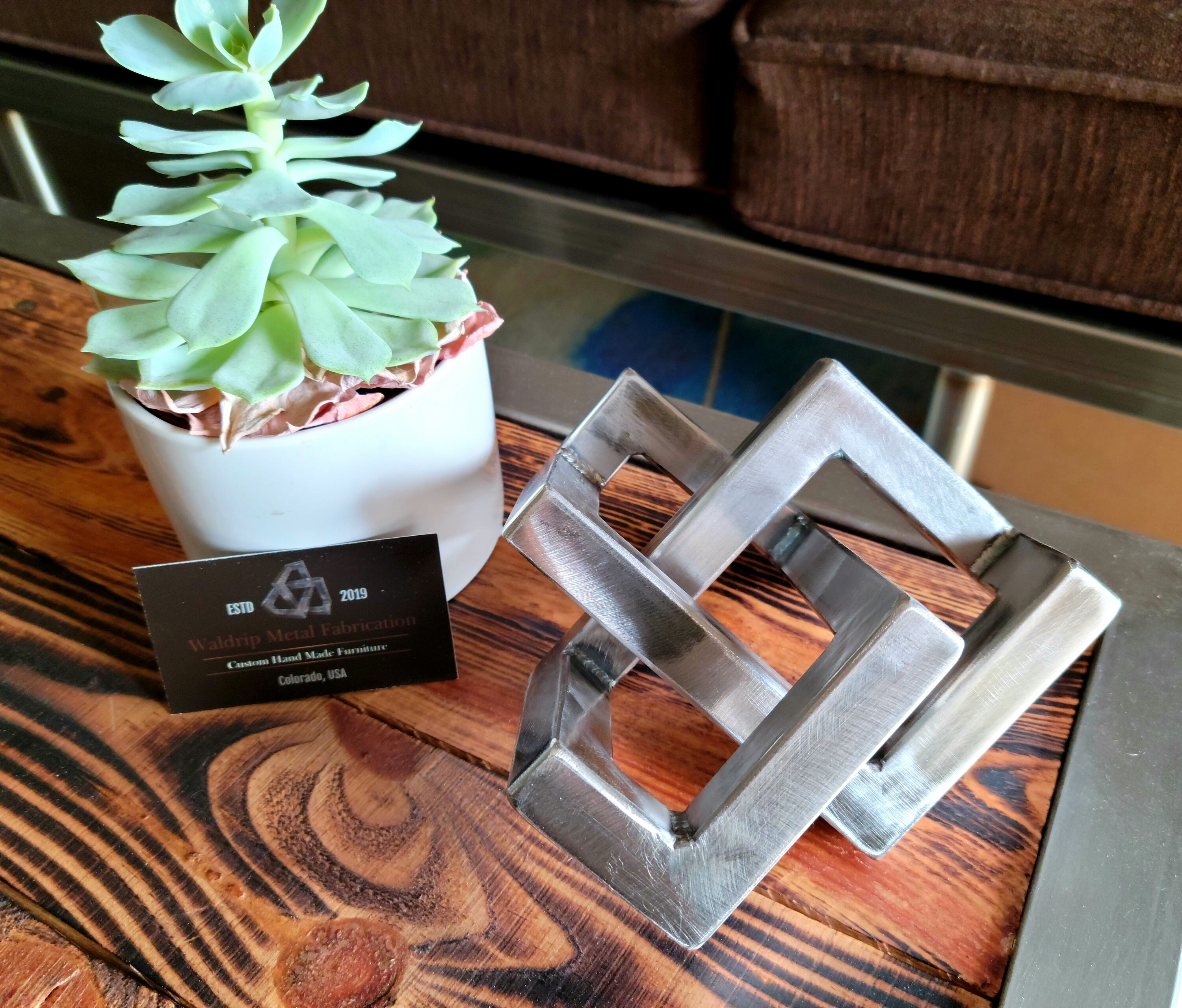 Handmade Steel Infinity Cube Knot – Customizable Sculpture - Etsy